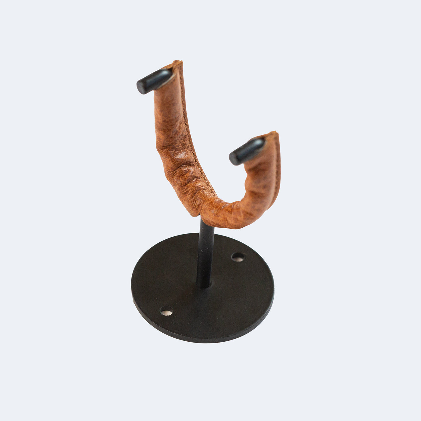 Steel w/ Leather Wrap - Vertical Baseball Bat Wall Mount Hanger ...